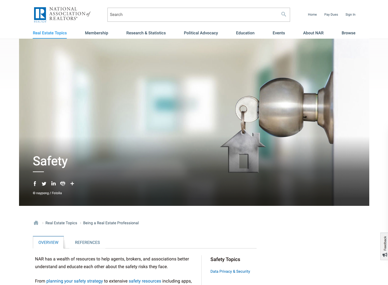 Safety Resources – NAR’s REALTOR Safety Section – RAIRC.RETI.us the ...